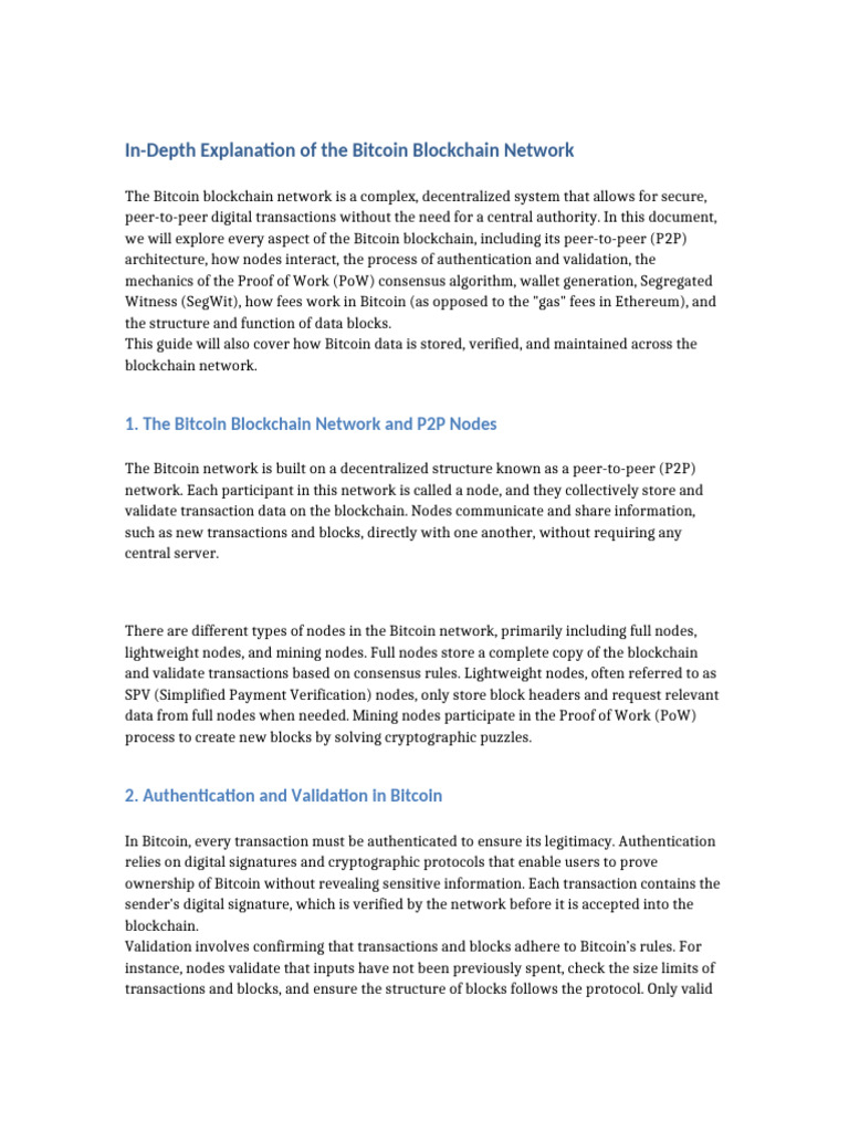 Bitcoin Blockchain in Depth Explanation | PDF | Bitcoin | Distributed Computing