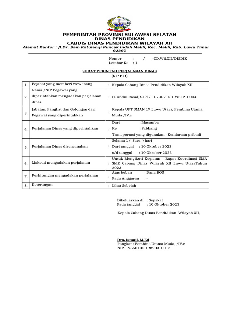 SPPD SMAN 19 Lutra | PDF