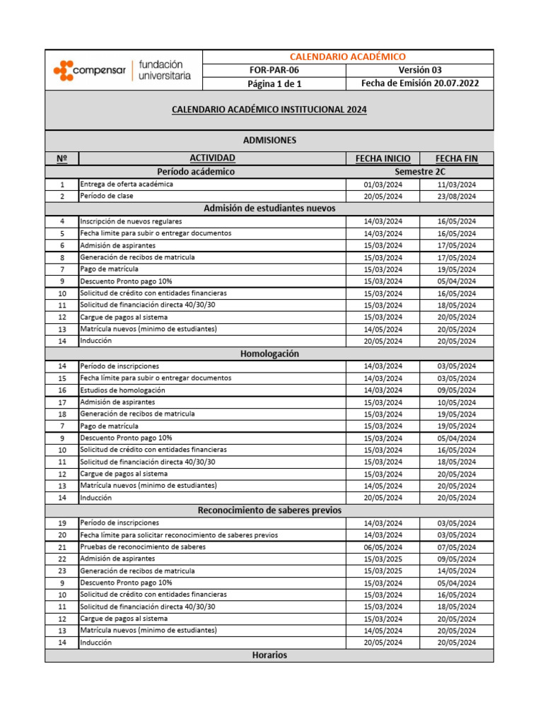 Calendario-Academico-EFE-2024-2C-Multi-ingresos | PDF