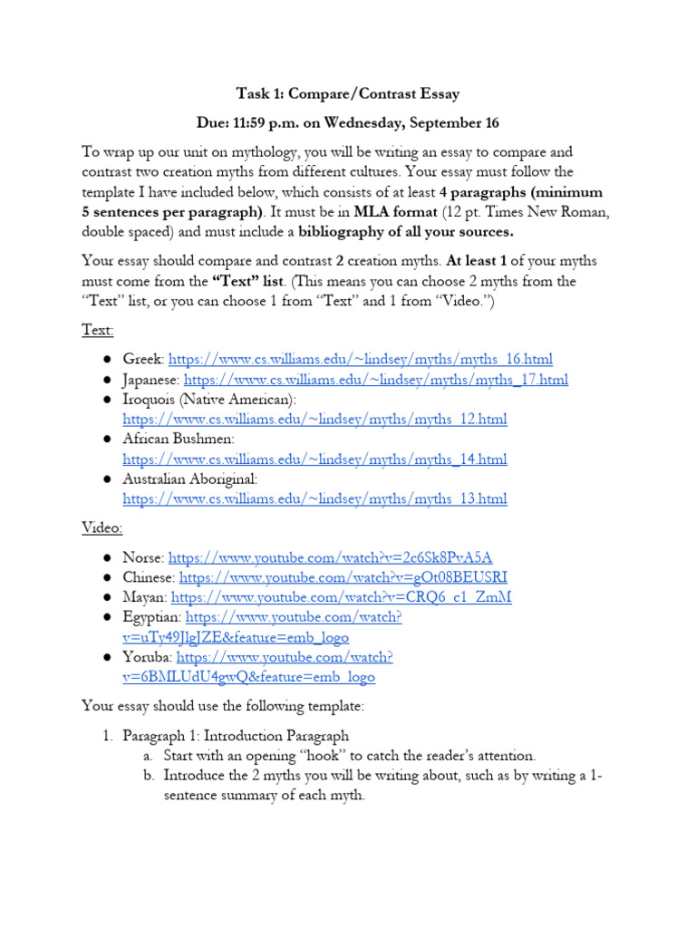 Compare_Contrast Essay - Copy | PDF | Grammar | Essays