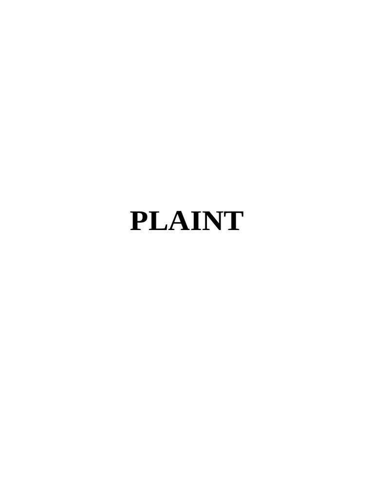 Sample Plaint and Written Statement | PDF | Lawsuit | Damages