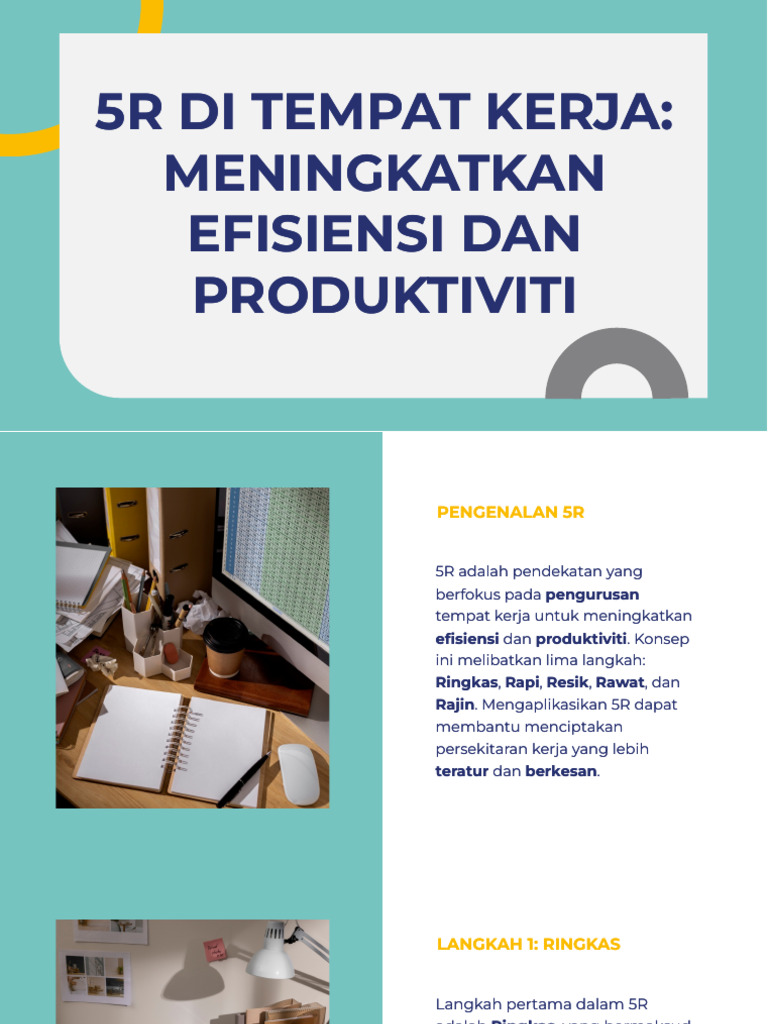 5r Di Tempat Kerja Meningkatkan Efisiensi Dan Produktiviti | PDF