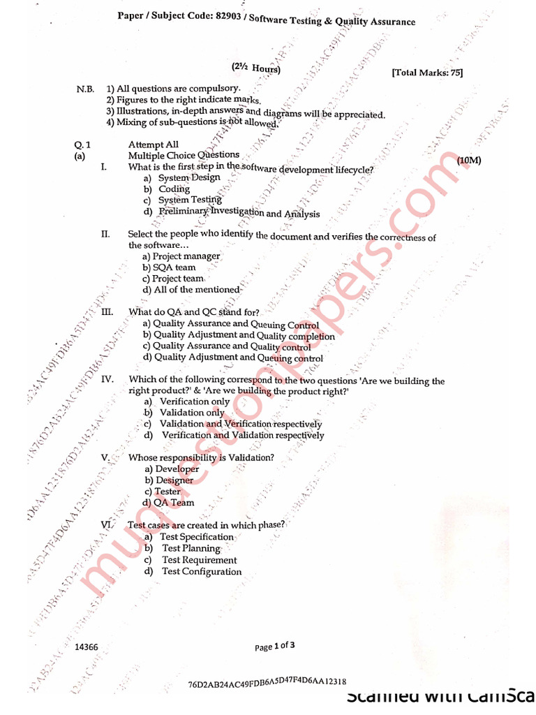 Science BSC Computer Science Semester 5 2023 April Elective I Software ...