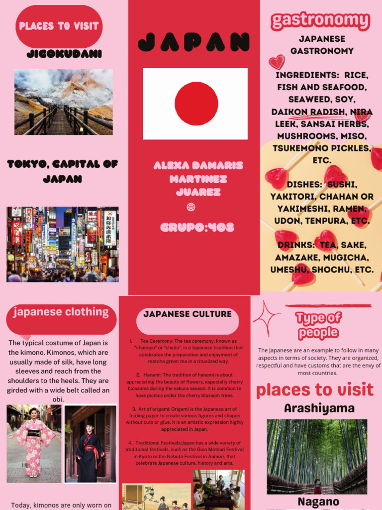 Folleto Tríptico Ofertas Pastelería Bonito Rojo y Rosa | PDF | Japanese Cuisine | Foods