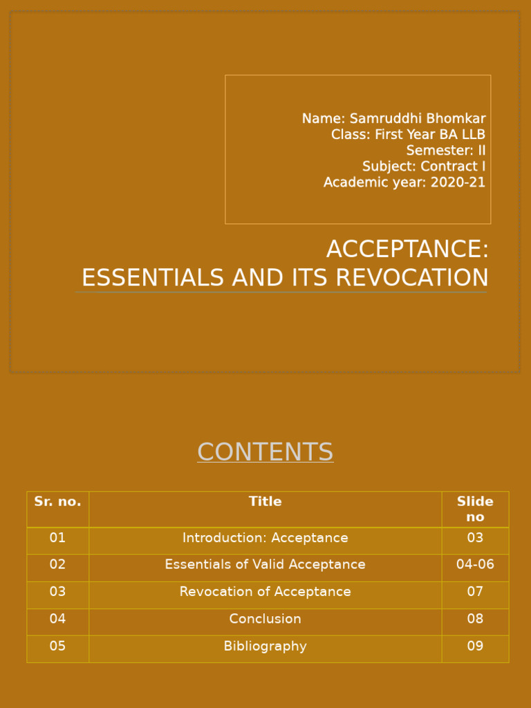 Acceptance | PDF | Offer And Acceptance | Justice