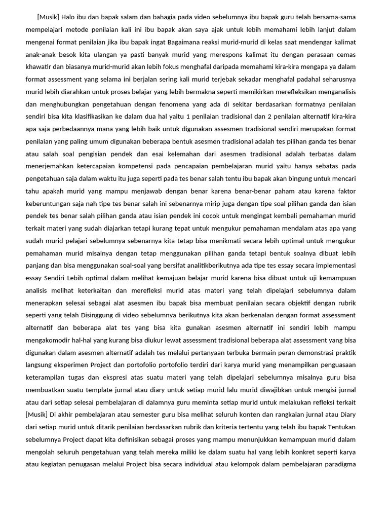 Format Asesmen | PDF