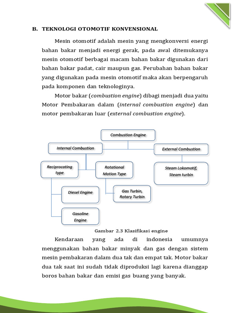 DASAR DASAR OTOMOTIF Perkembangan Teknologi Otomotif. | PDF