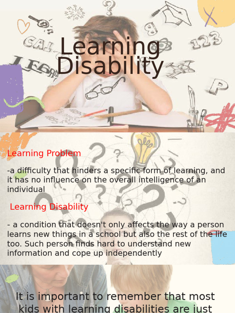 Learning Disability | PDF | Learning Disability | Disability