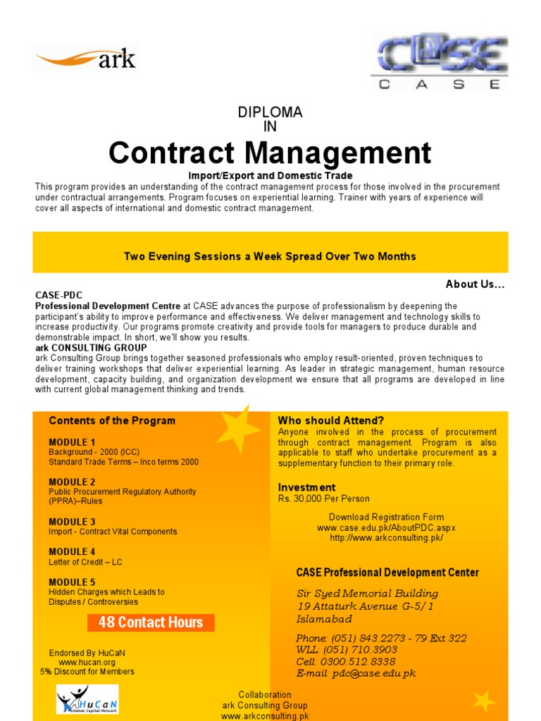 Diploma in Contract Management Training | PDF