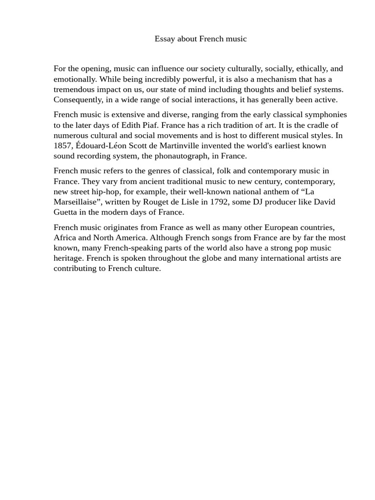 Overview of French Music History | PDF | Art