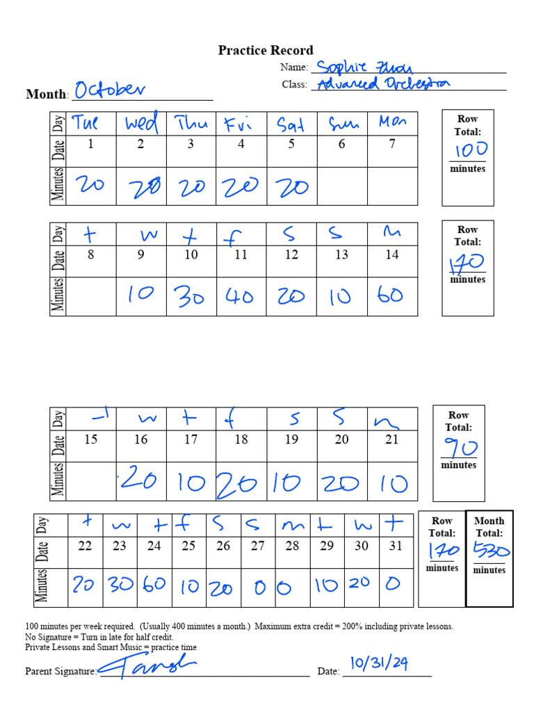 Practice Record | PDF