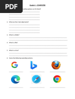 Grade 5 Computer Worksheet | PDF | Computer Data Storage | Computer Hardware