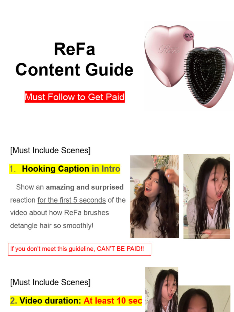 ReFa Video Content Guidelines | PDF