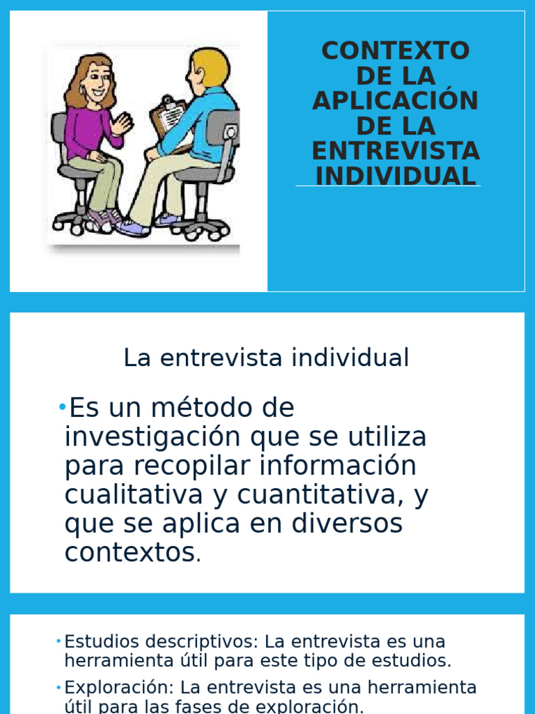 Clase 5 Contexto de La Aplicación de La Entrevista Individual | PDF ...