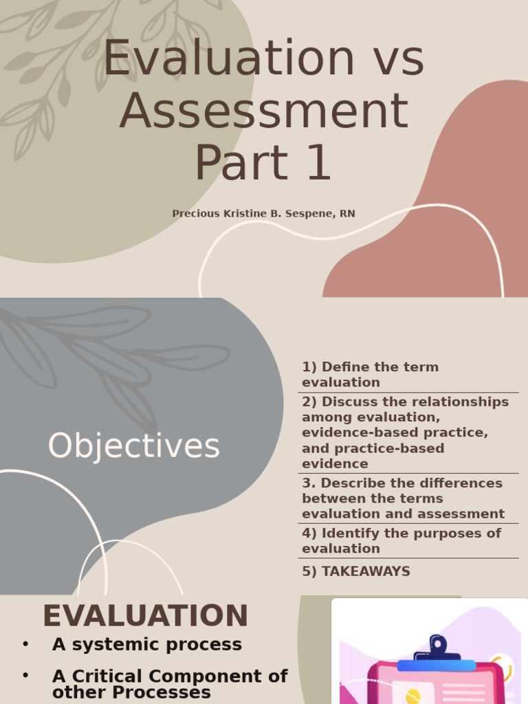 Evaluation Vs Assessment | PDF | Evaluation | Educational Assessment