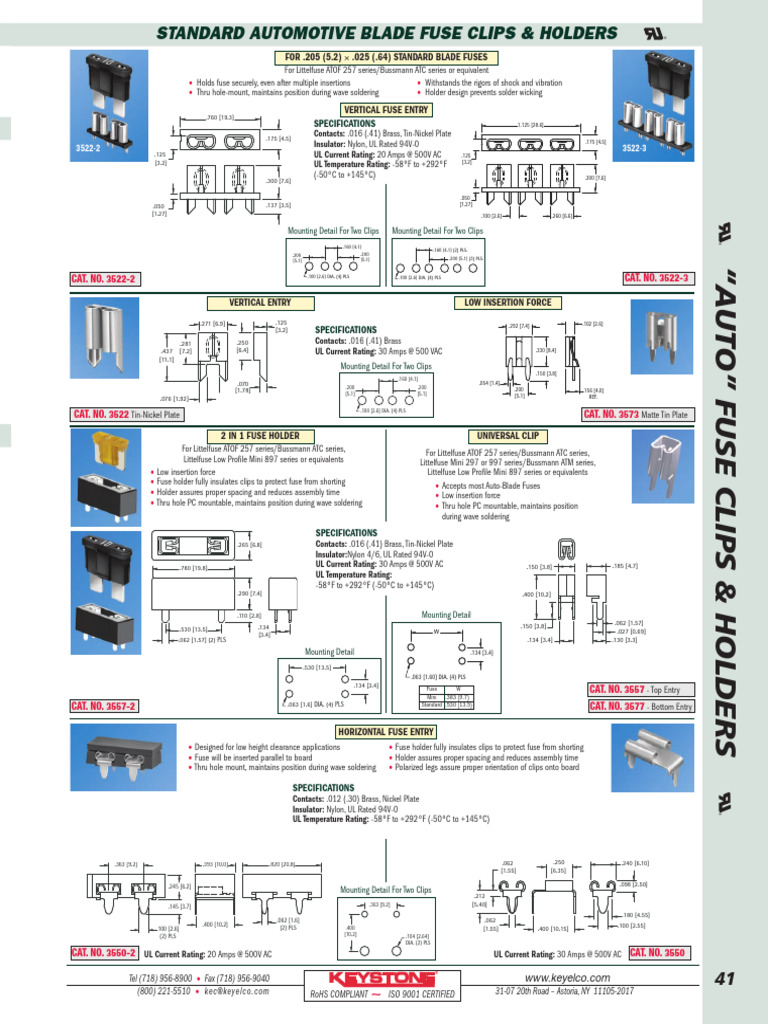 Keystone-3522-2 C3204137 | PDF | Fuse (Electrical) | Soldering