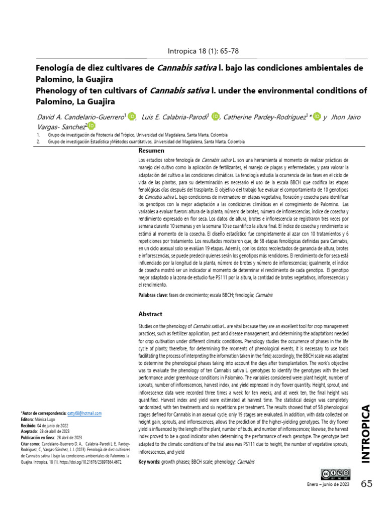Canavis | PDF | Precipitación | Canabis