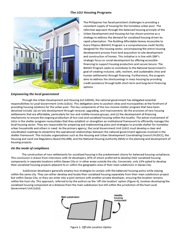 The LGU Housing Programs | PDF | Eminent Domain | Taxes