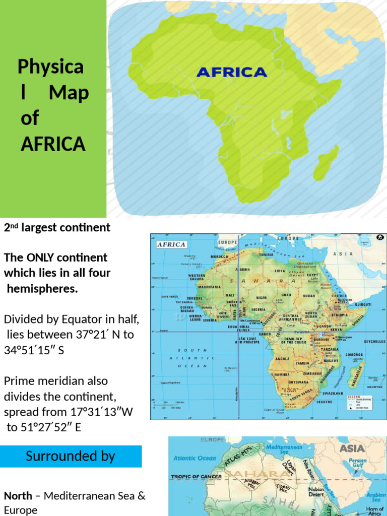 Physical-Features-of-Africa - PPT 1 - 1 | PDF | Sahara | Africa