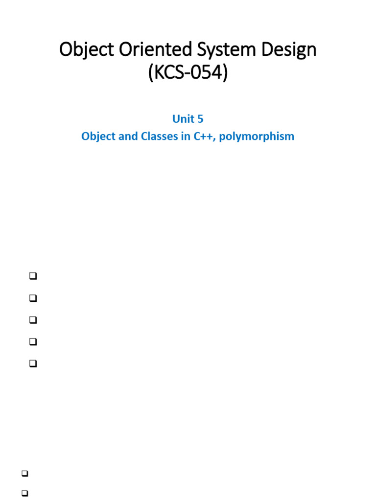 Unit 5 Classesnobjects | PDF | Class (Computer Programming) | Programming
