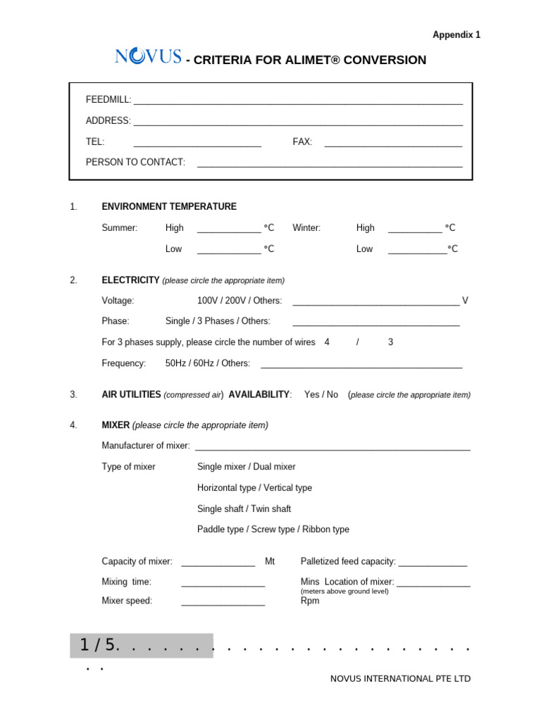 Appendix 1 Criteria Form | PDF | Electrical Engineering | Electricity
