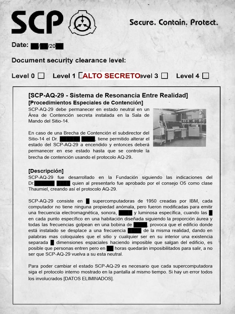 SCP Maquina de Resonancia | PDF