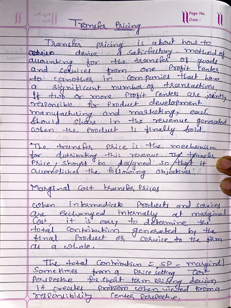 Transfer Pricing Notes (MCS) | PDF