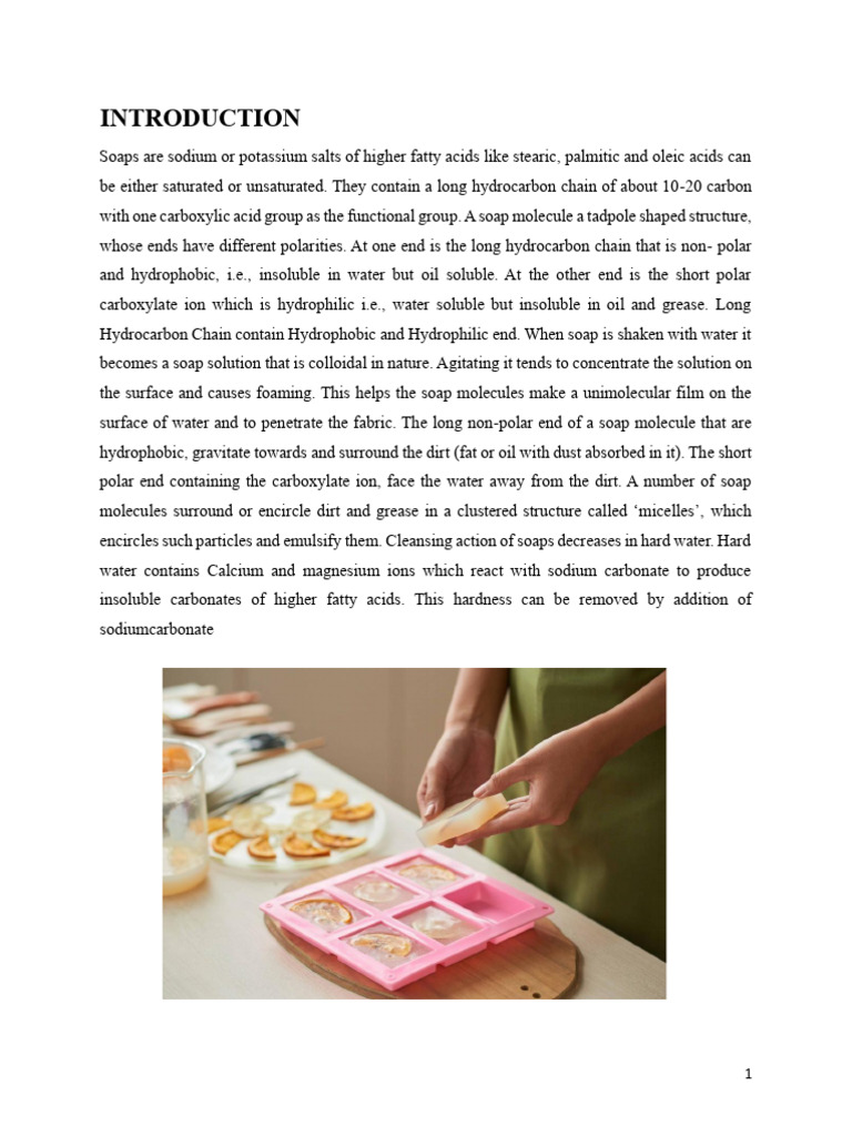 Soap Foaming Capacity Experiment Analysis | PDF | Soap | Solubility