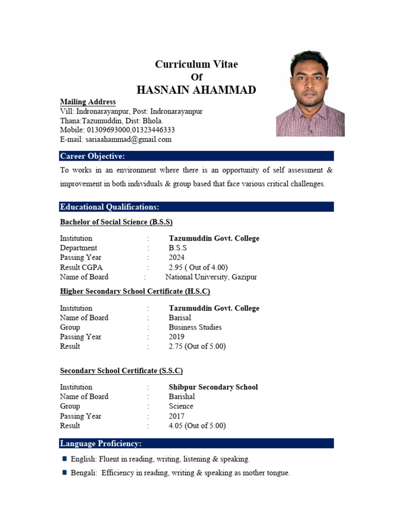 Final Edition CV | PDF | Learning | Cognition