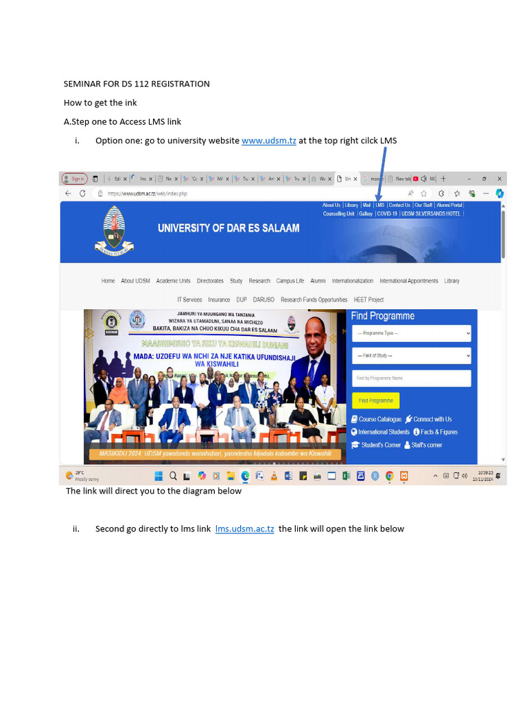 DS 112 Seminar Registration Guide | PDF | Career & Growth | Computers