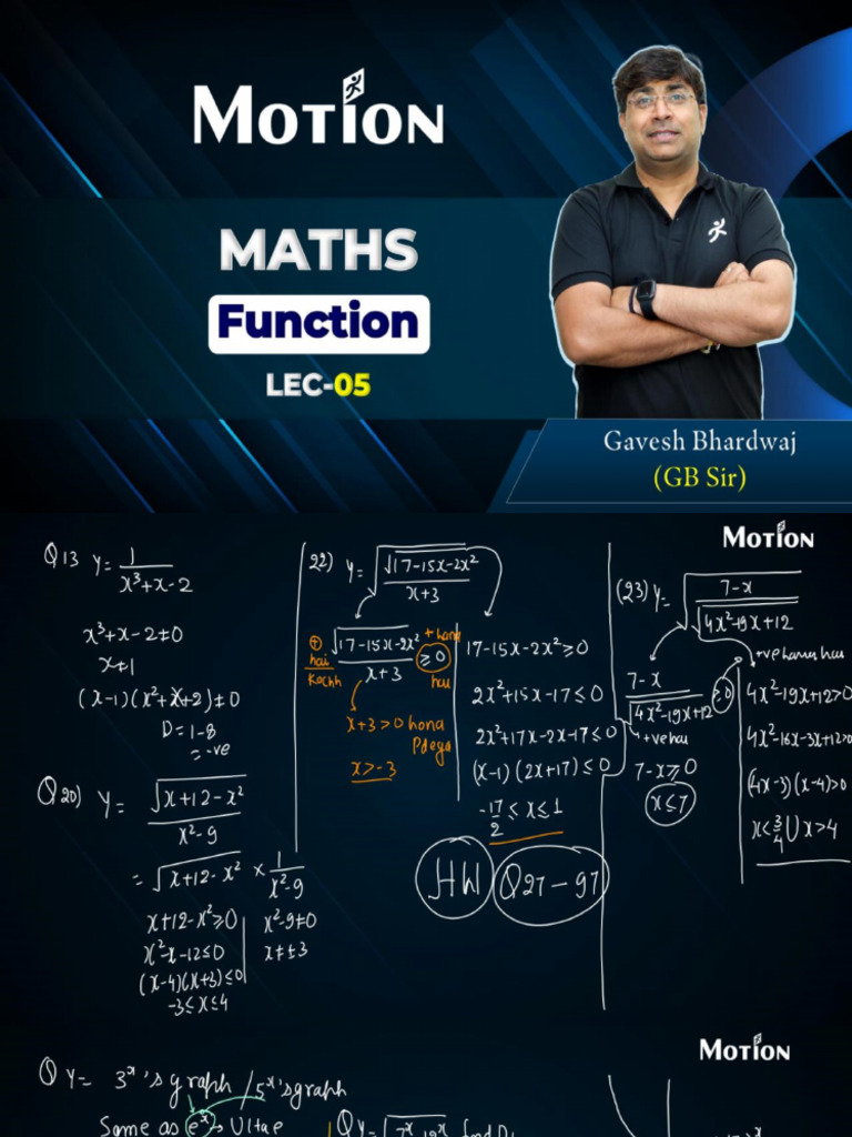 Function - Lec - 05 - GB Sir | PDF