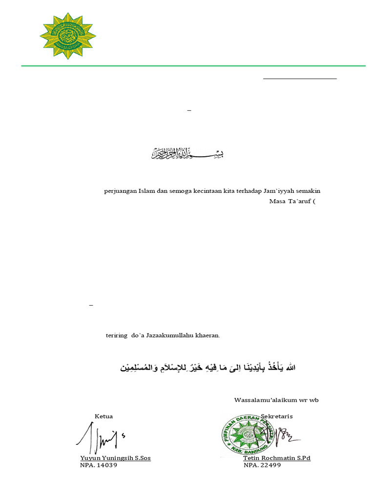 Surat Instruksi Maruf | PDF