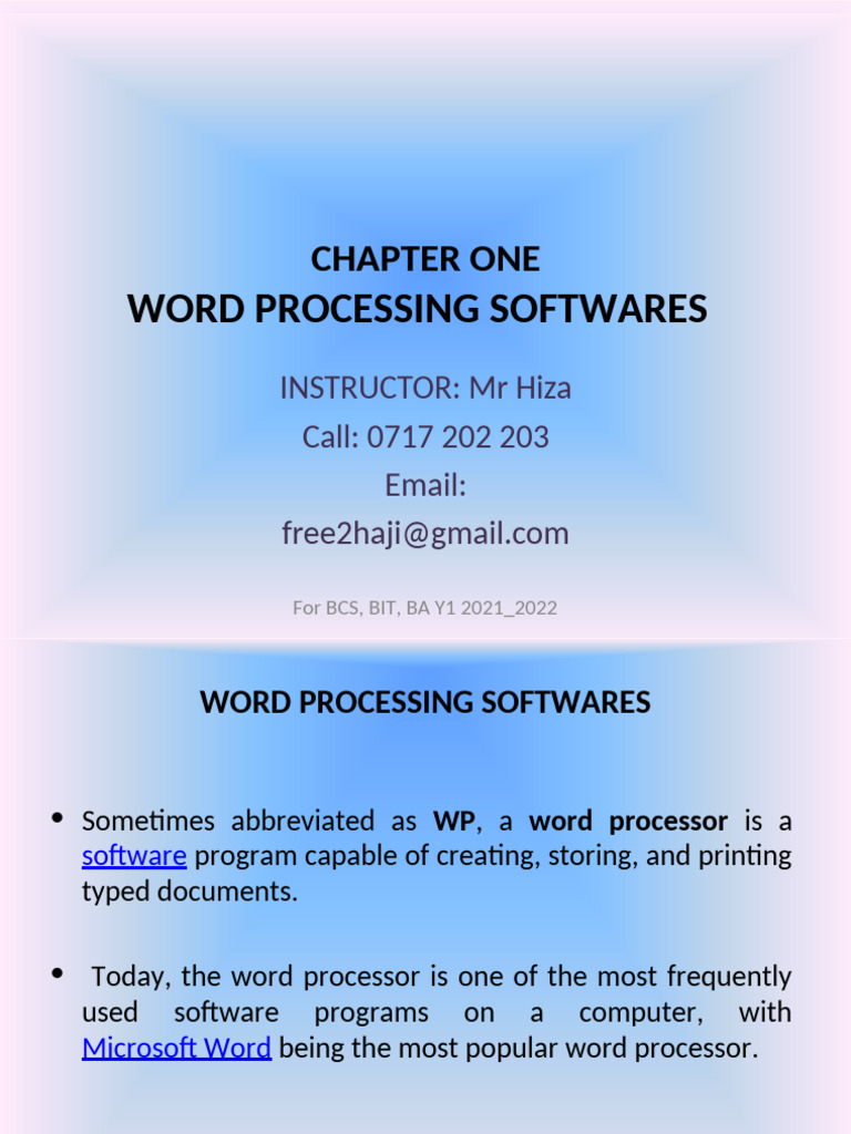 Word Processing Concepts | PDF | Microsoft Word | Cursor (User Interface)