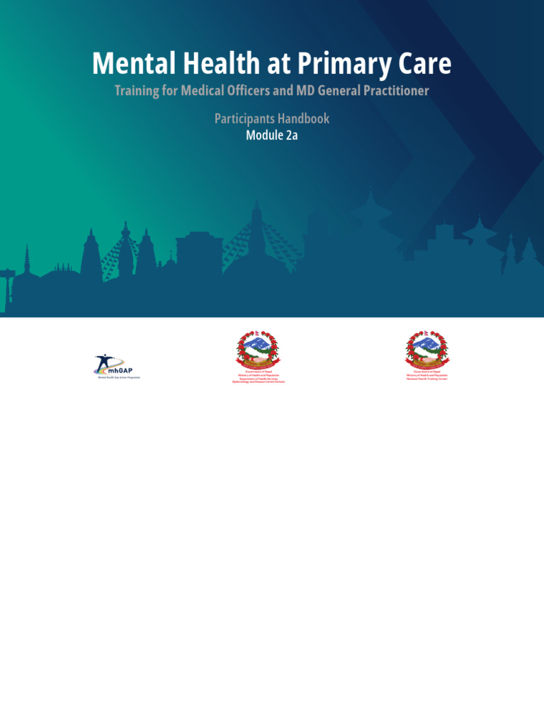 Module 2a Participant Handbook | PDF | Mental Disorder | Mental Health