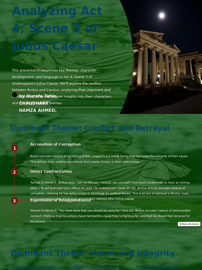 Conflict and Reconciliation in Act 4.3 | PDF | Anger | Julius Caesar