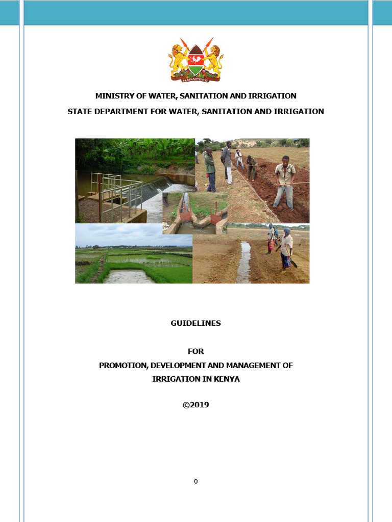 Guidelines For Promoting, Development and Management of Irrigation ...