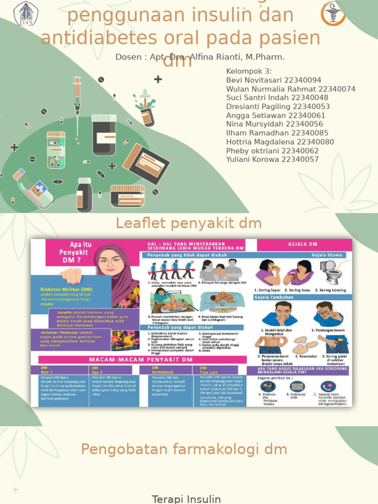 Terapi Insulin dan Antidiabetik untuk DM | PDF