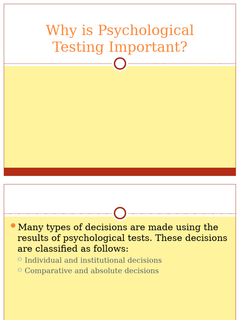 02 Importance of Psychological Testing - ppt1567918612 | PDF ...