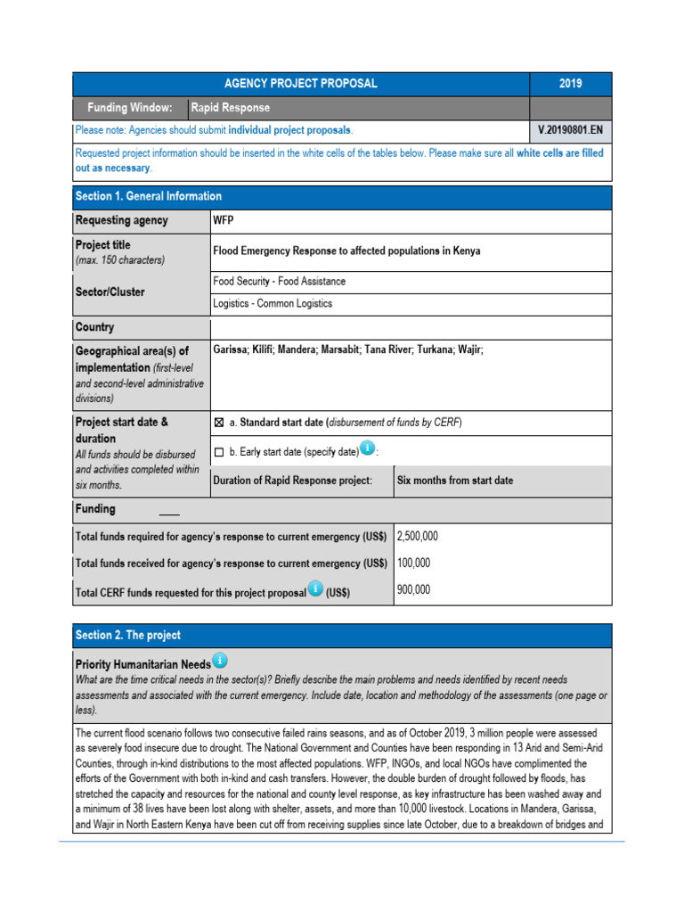 19 RR WFP 070 - Kenya - Project | PDF | World Food Programme | Kenya