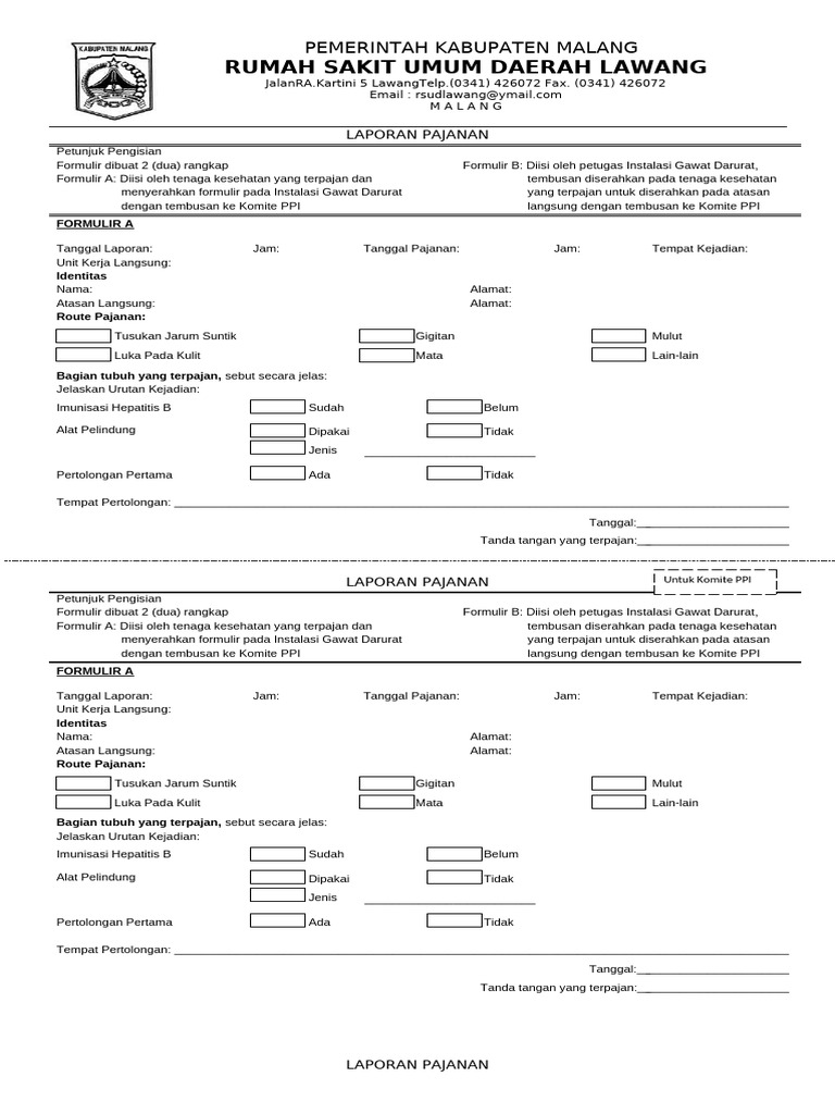 Laporan Pajanan | PDF