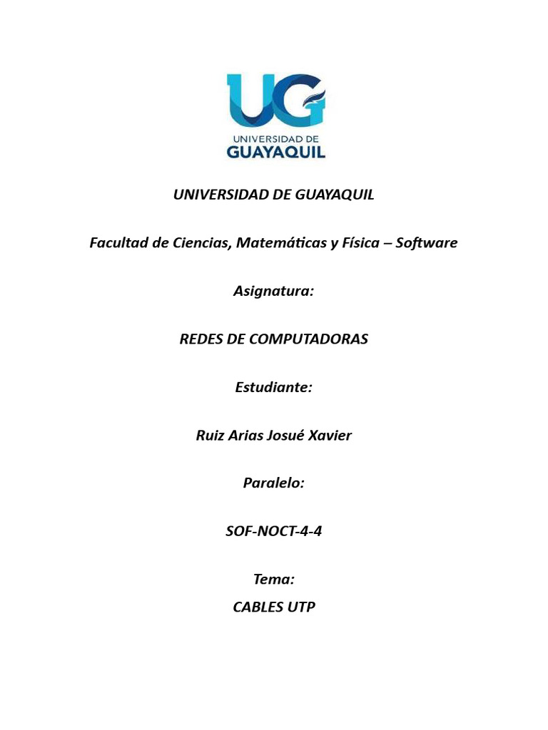 Cables UTP | PDF | Red de área local | Electrónica