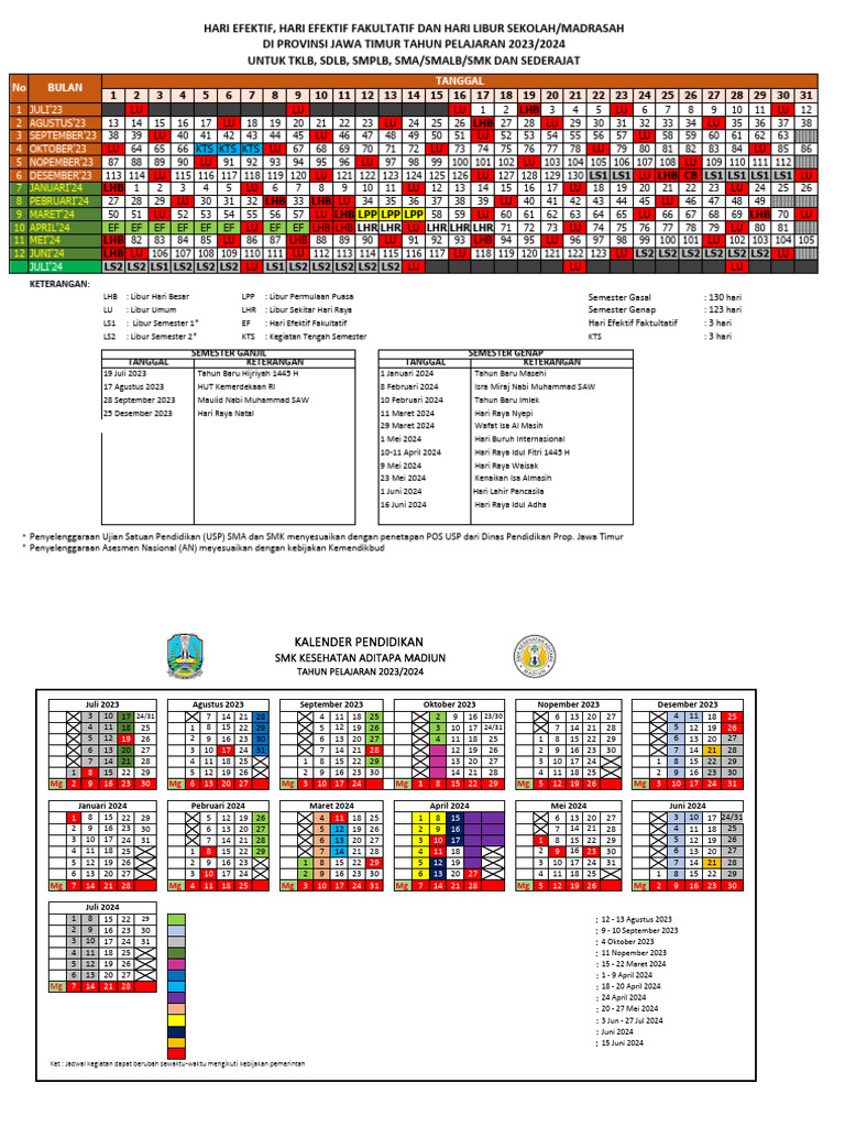 Kalender Pendidikan SMK 2023/2024 | PDF