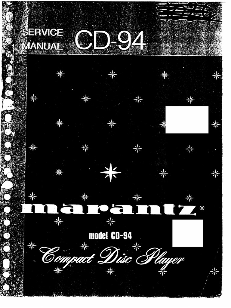 Marantz CD-94 Service Manual | PDF