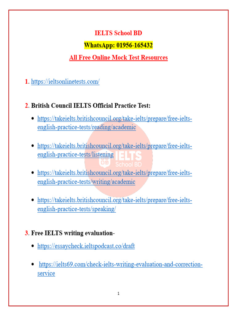 All Free Online Mock Test Resources | PDF | Business | Technology ...