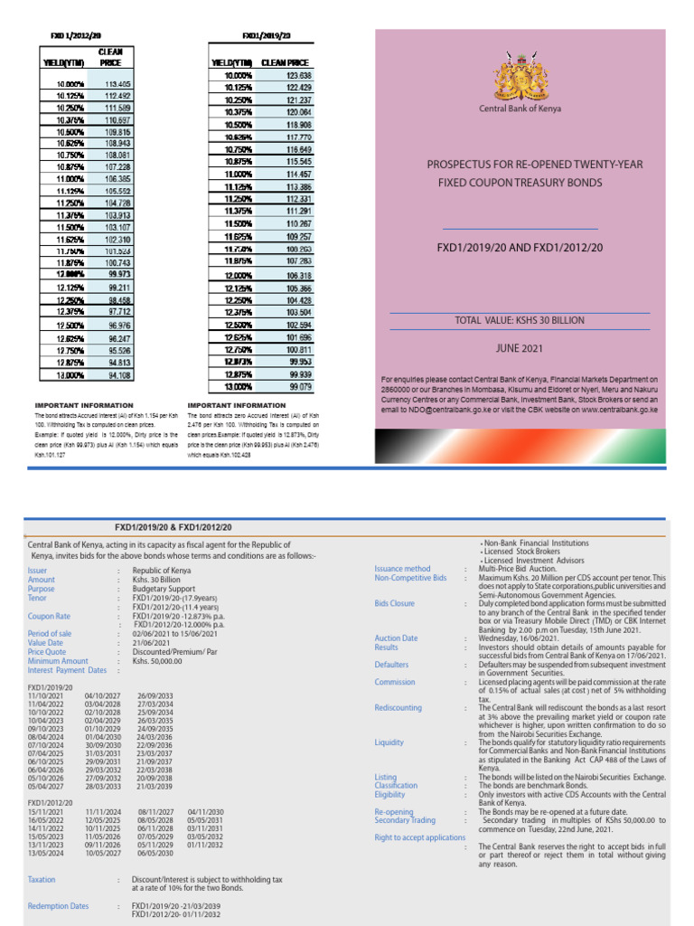 June 2021 FXD1-2019-20 and FXD1-2012-20 Dated 21-06-2021 | PDF | Bonds ...