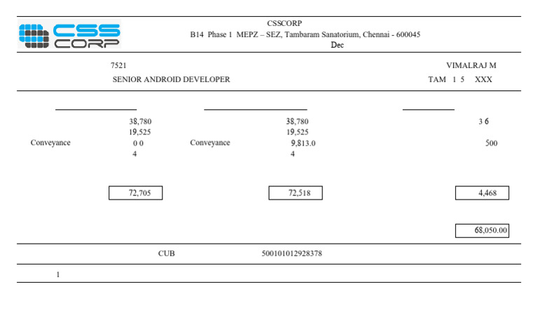 Payslip December 2021 | PDF