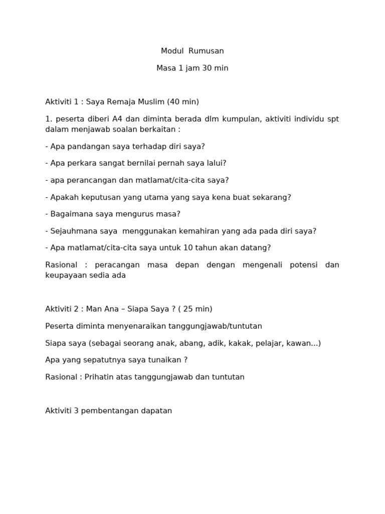 Rumusan Insan Rabbani | PDF