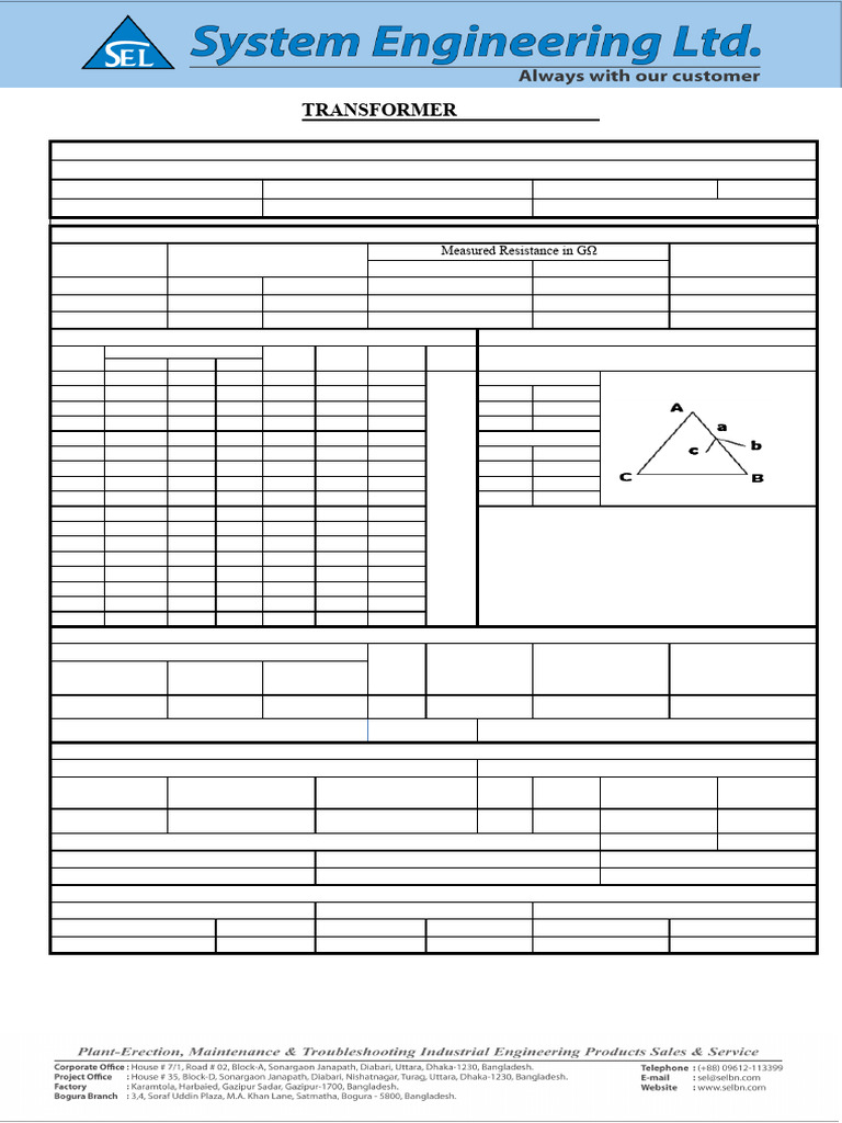 TR Test Report 10-12.5 MVA | PDF | Transformer | Voltage