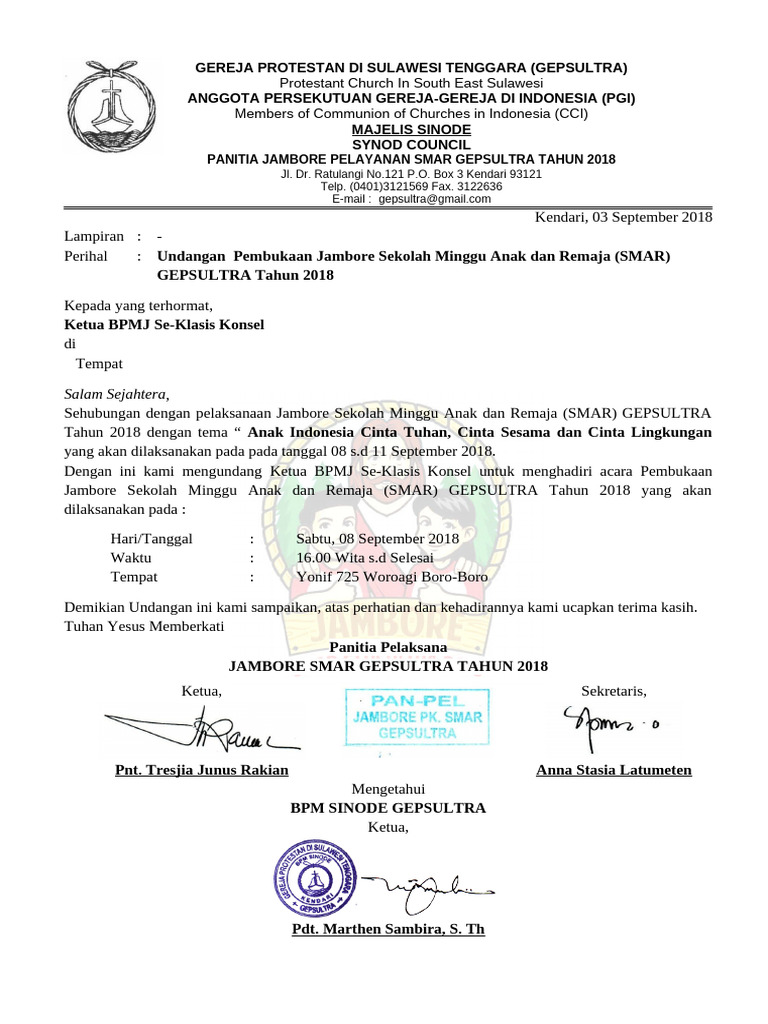 Undangan Jambore SMAR GEPSULTRA 2018 | PDF