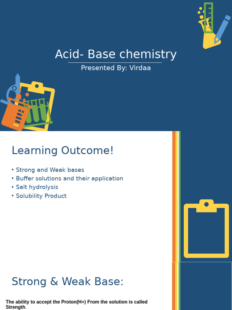 Acid - Base Chemistry Lec-001 | PDF | Buffer Solution | Acid